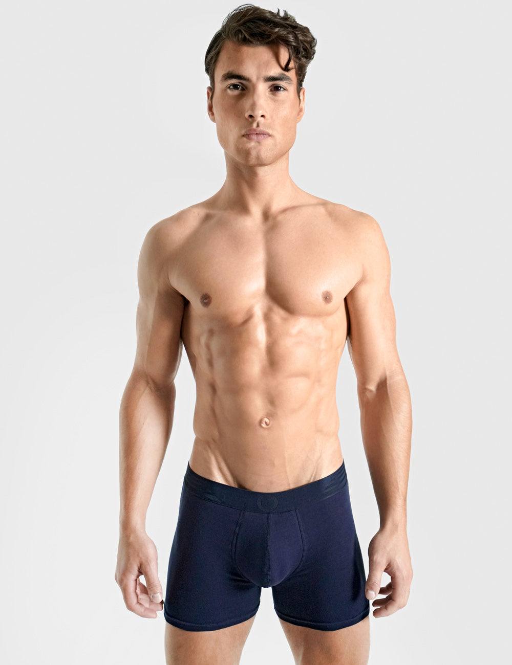 Padded Boxer Brief + Smart Package Cup - Navy / M - Rounderbum