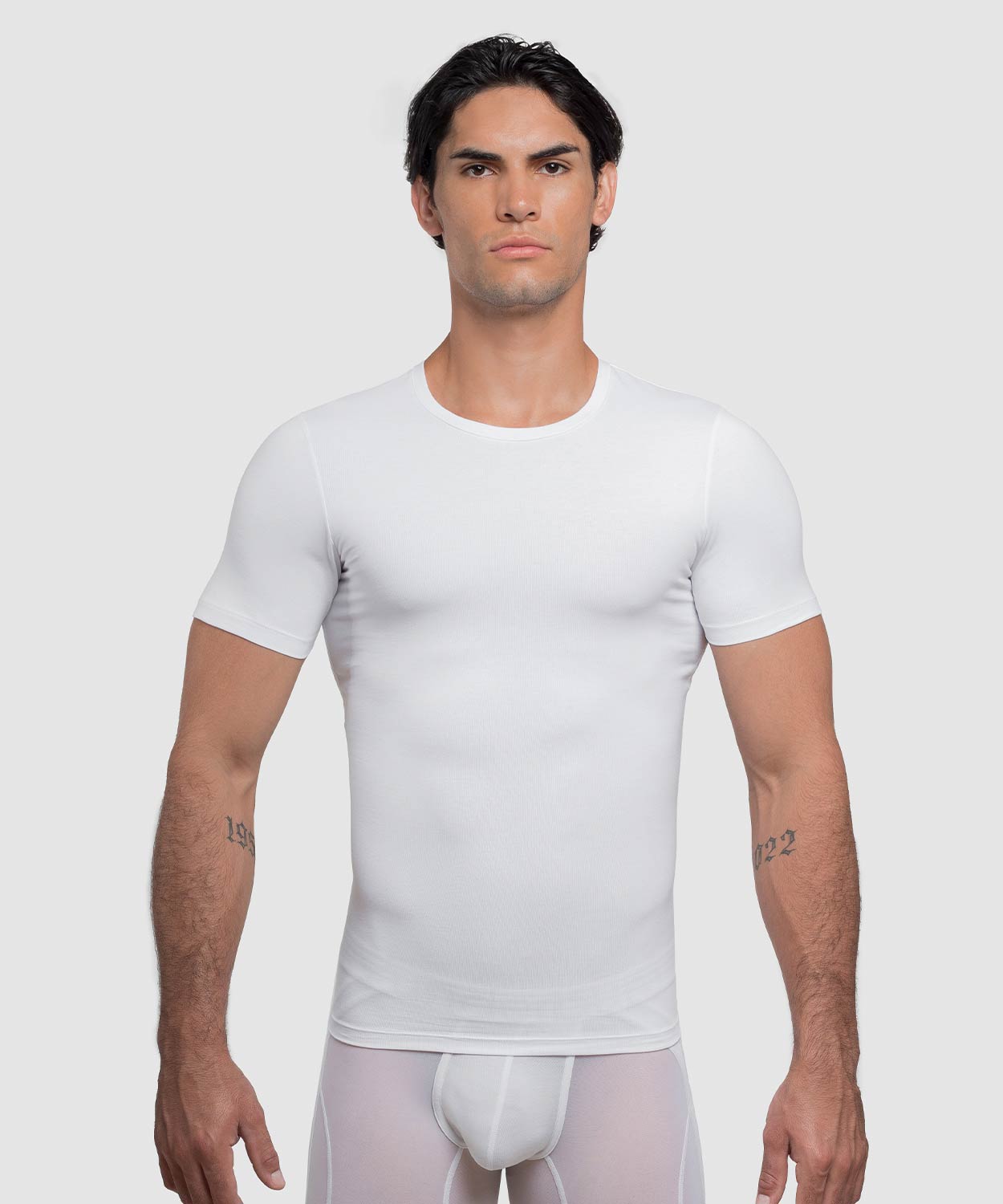 Cotton Compression Crew Neck T-Shirt - Rounderbum